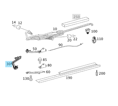 Genuine Mercedes-Benz Sprinter 906 Cable Duct Carriage L Rear Door ...