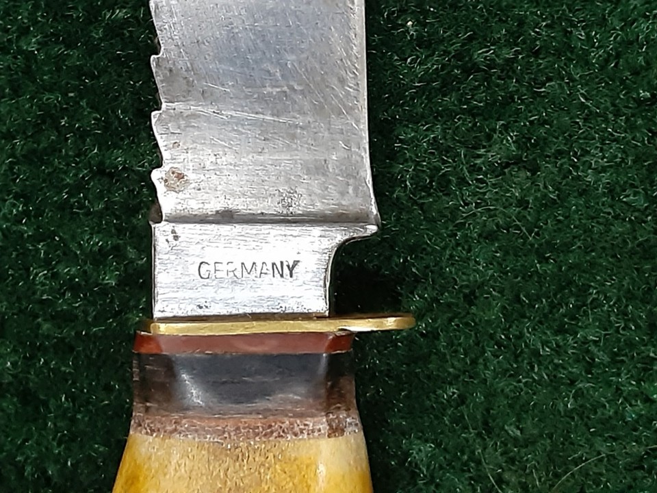 Vintage Old PUMA Stag Sawback Hunting / Skinning Knife Germany with ...