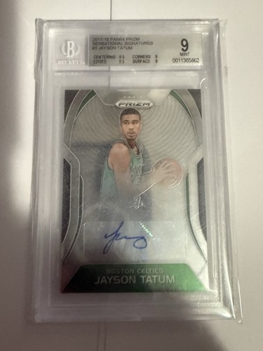 2017-18 Prizm Sensational Signatures Jayson Tatum Bgs9 Auto 9 Rc | eBay