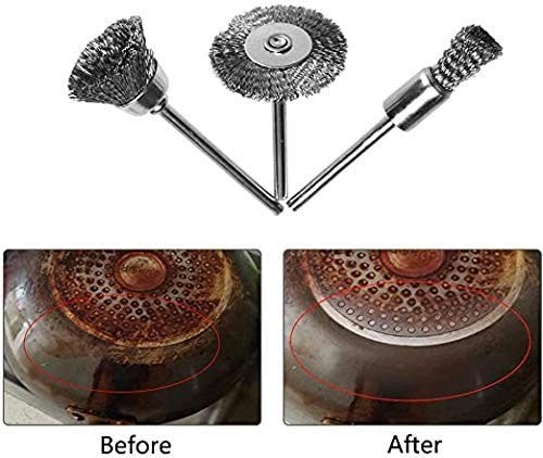 60 Pcs Wire Brushes Set Steel Wire Wheels Pen Brushes Set Kit ...
