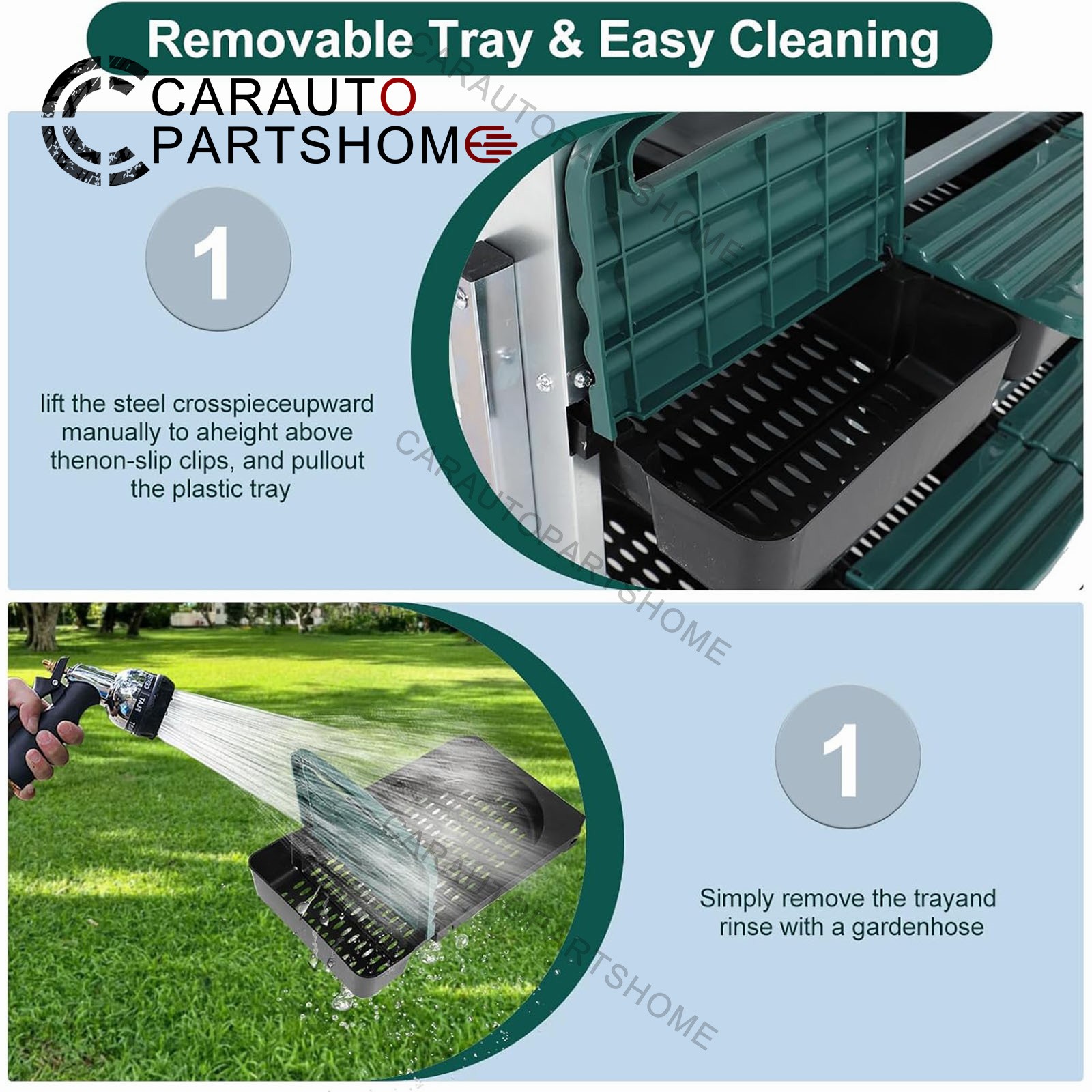 Two-Tier Chicken Nesting Box 6 Hole Metal Chicken Egg Laying Box w ...