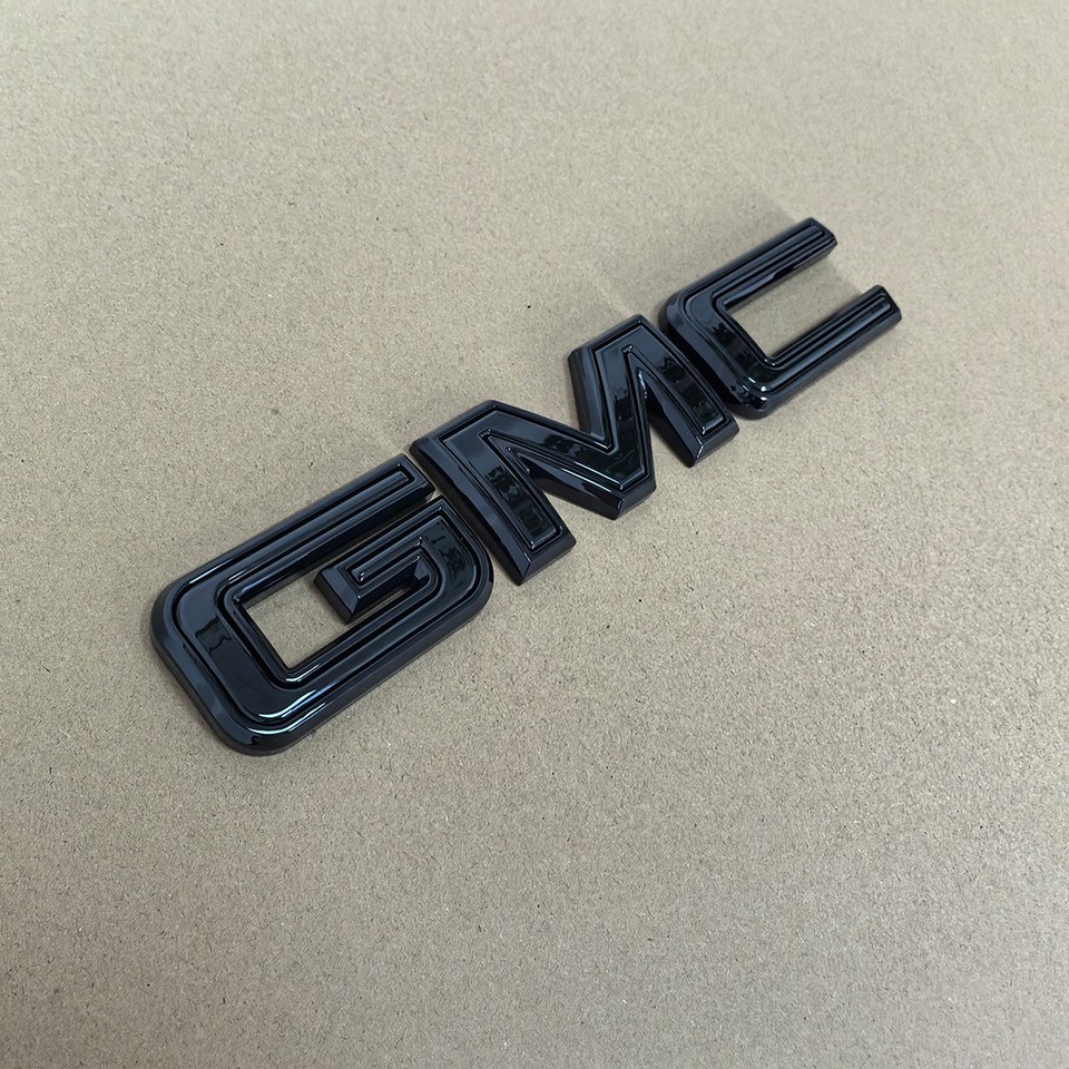 set OEM Rear GMC Emblem for 2021-2024 Yukon Acadia Terrain Gloss black ...