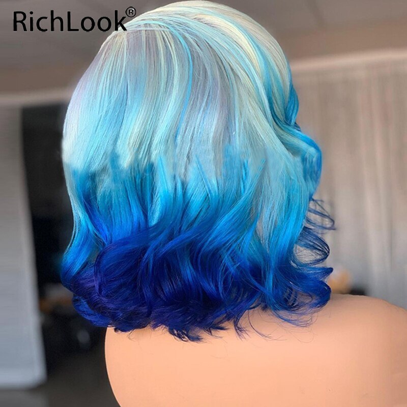 Short Blue Ombre Hair