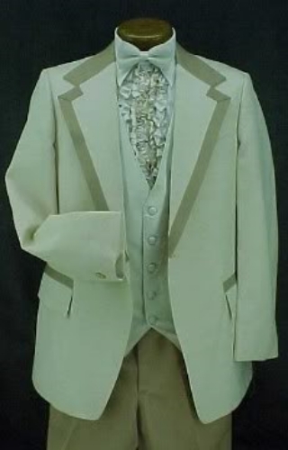 AFTER SIX VINTAGE 2 tone TAN TUXEDO JACKET RETRO MENS TUX WEDDINGS PROM ...