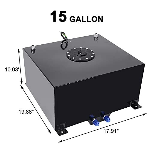 EVIL ENERGY 15 Gallon Fuel Cell Gas Tank Aluminum with Level Sender ...