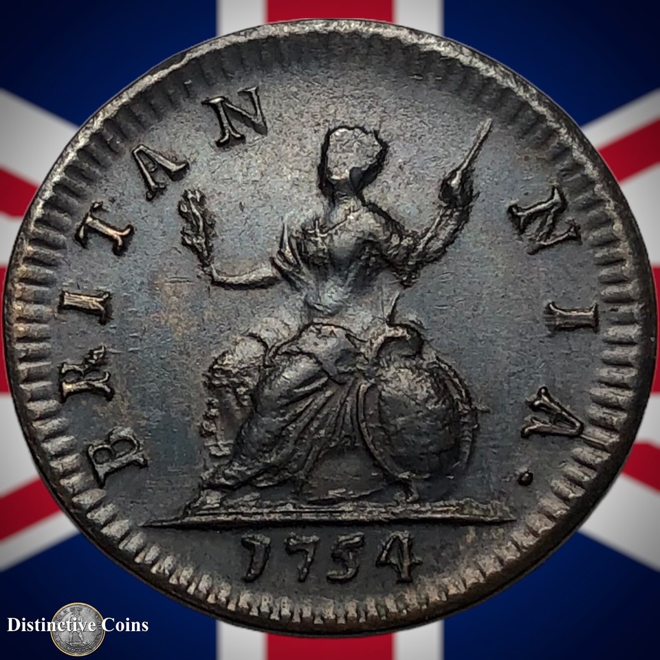 Great Britain 1754 Farthing 1/4d GB3183 | eBay
