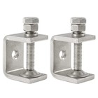 2 Pcs Heavy Duty Stainless Steel C-Clamps Woodworking Tiger Clamp Wide ...
