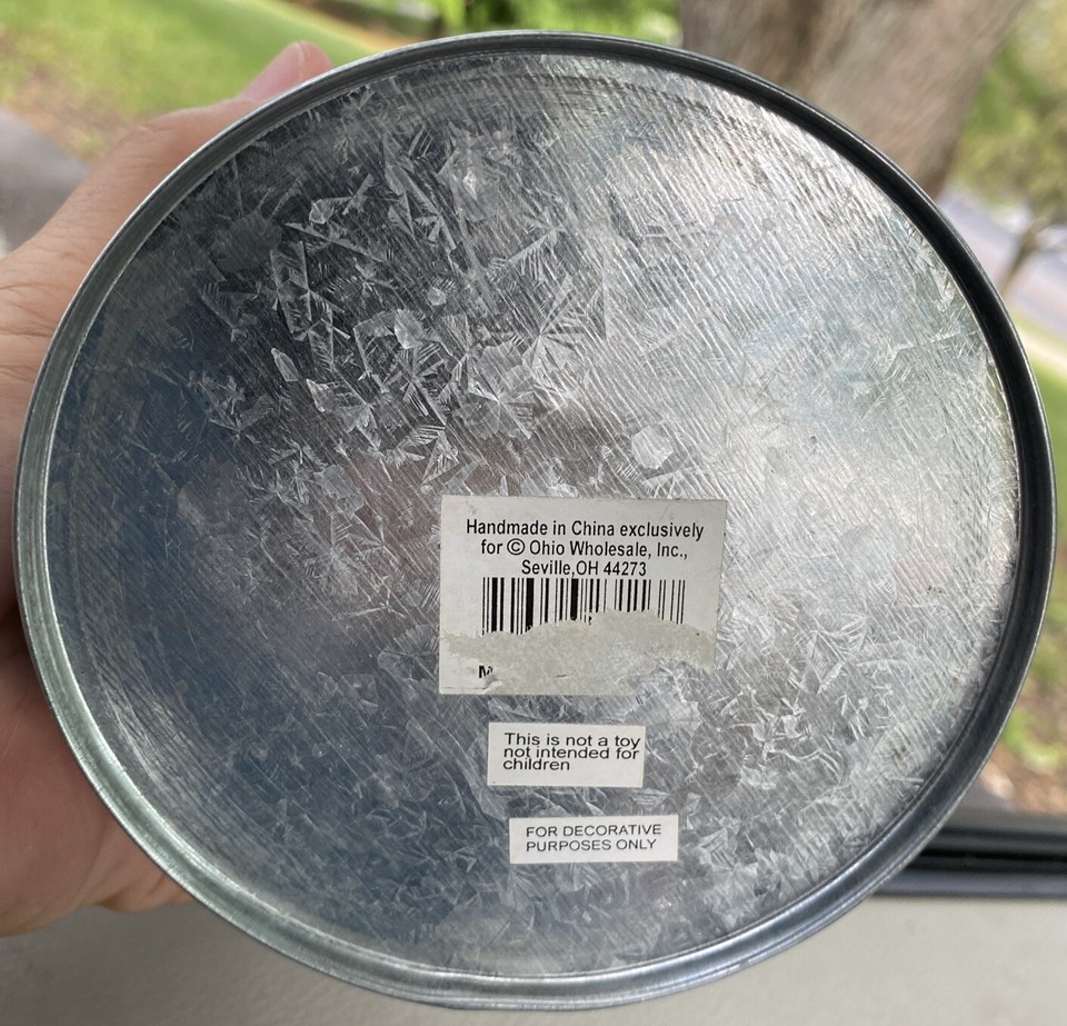 Three Crow Brand Steel Cut Coffee Tin Container (Empty) Vintage Lid W ...