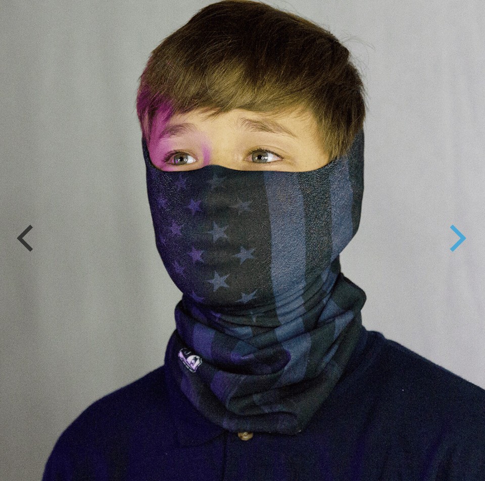 SA Salt Armour GET 2 Masks $9.99 BLACKOUT AMERICAN FLAG Kid Mask Face ...