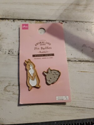 Daiso Brand: Rabbits Pin Badge Set, New B2 | eBay