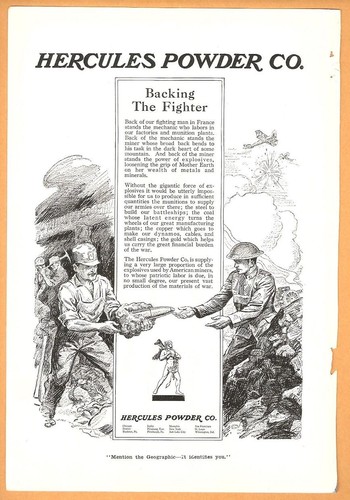 1918 AD WW1 HERCULES GUN POWDER FACTORY WORKER DOUGHBOY PUFFED WHEAT ...