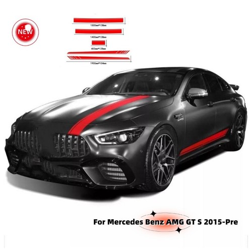 For Mercedes Benz AMG GT S Car Vinyl Sport Stripe Decals Side Door Kit ...