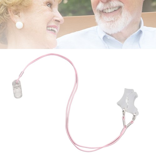 Hearing Device Clip Prevent Losing Transparent Clamp Pink Cord Portable Hear GHB | eBay UK