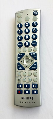 Genuine Philips CL034 Universal Remote Control TV VCR DVD - TESTED A+ ...