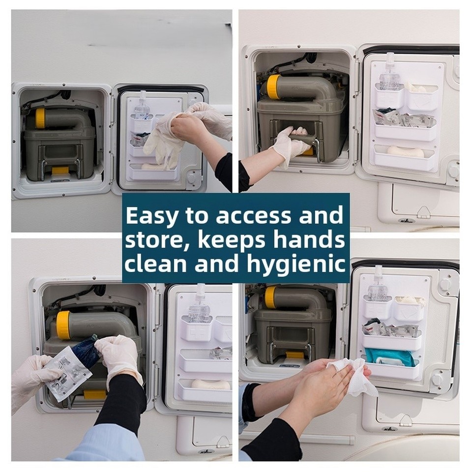 Multi Layer RV Toilet Storage Box for Waste Tank Compact Wall Mount For ...