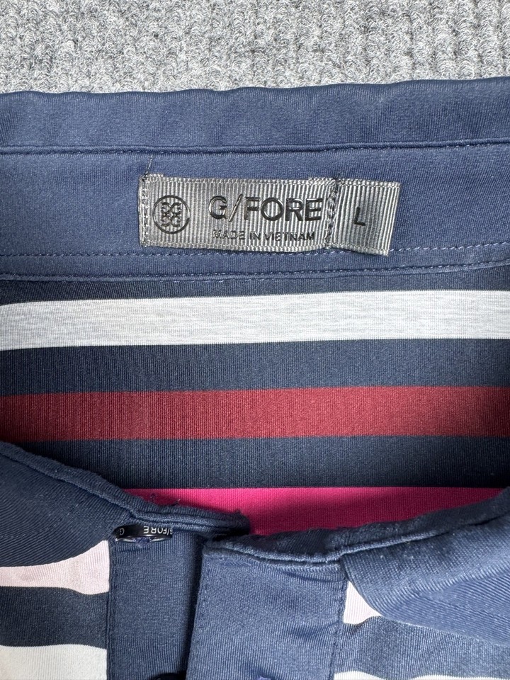 G/FORE Golf Polo Shirts Mens Large Striped Fiddler’s Creek ++ Lot of 3 ...
