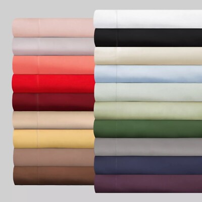 100% Egyptian Cotton 600 Thread Count Sheet Set Luxury Bed Sheets ...