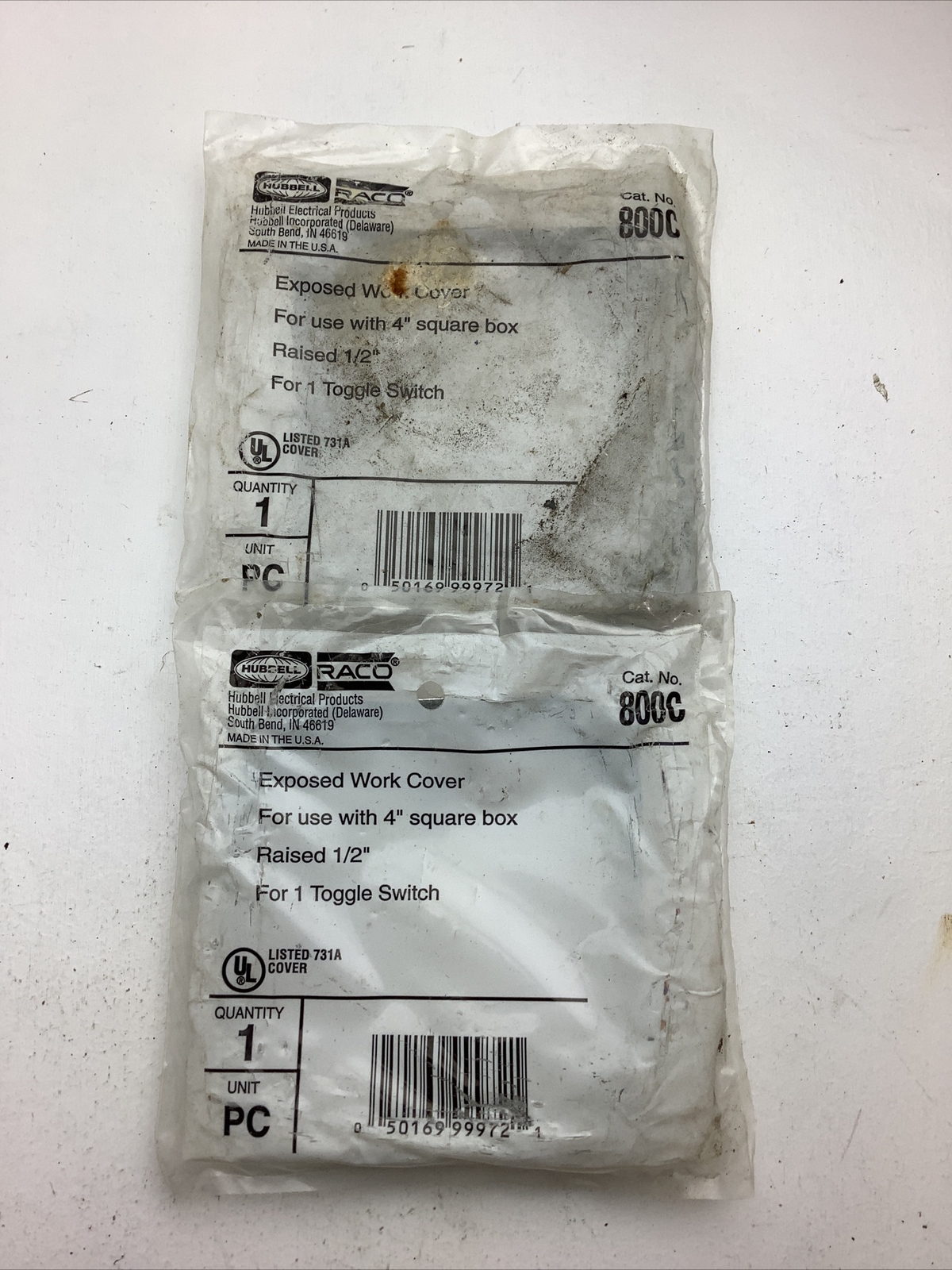 Lot of 2 Raco Exposed Work Cover 800C Raised 1/2" | eBay