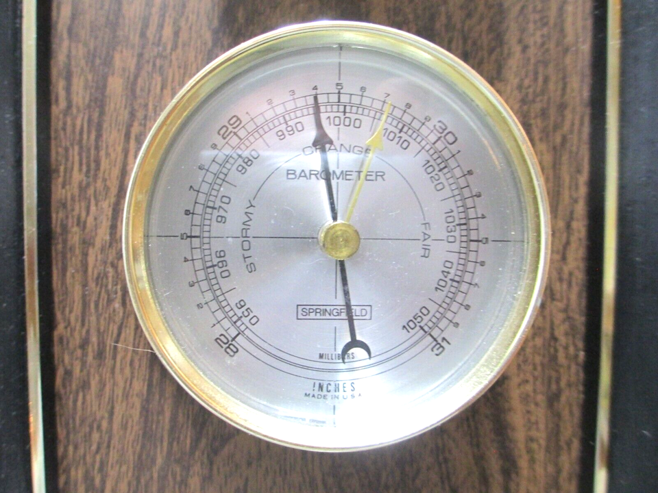 Vintage Springfield Weather Station Humidity Barometer Thermometer KEY ...