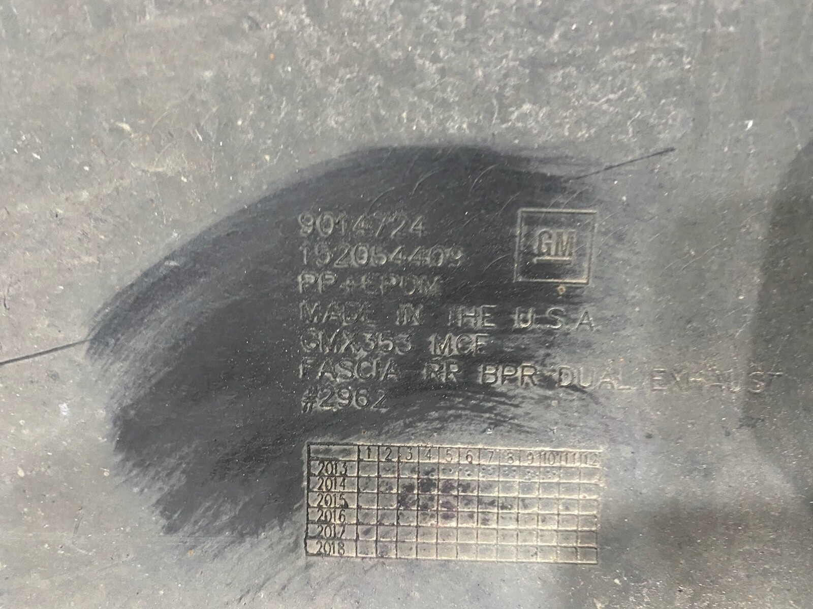 2014 2015 2016 Buick Lacrosse Rear Bumper Cover Factory 152054409 OEM ...