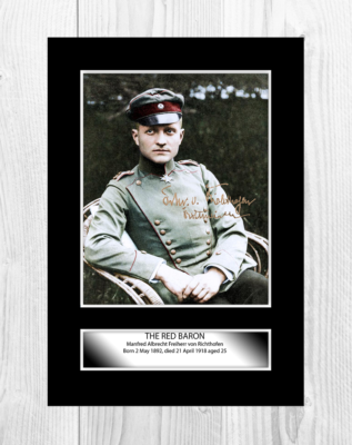 The Red Baron 2 Manfred von Richtofen A4 picture poster with choice of ...