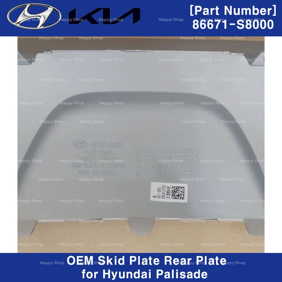 86671S8000 Genuine OEM Skid Plate Rear Plate for Hyundai Palisade 2020 ...