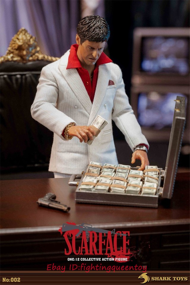SHARK TOYS 002B Scarface Furious Tony Al Pacino Deluxe Ver. 1/12 Figure ...