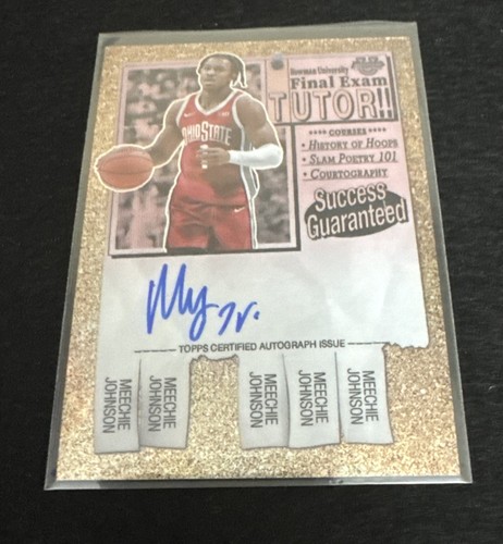 Meechie Johnson 2024-25 Bowman Chrome University Signed on Card Auto ...