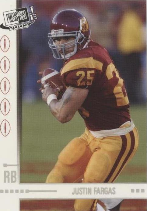2003 Press Pass JE - Justin Fargas #CT8 Collector's Tin (RC) for sale ...
