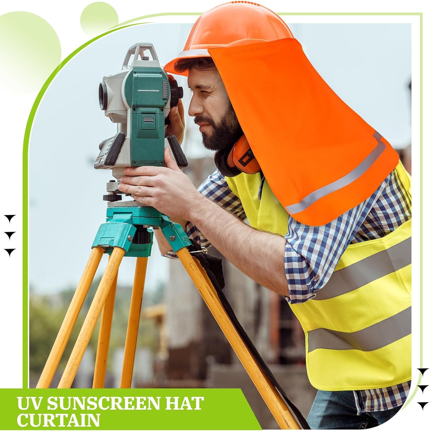 Funtery 6 Pcs UV Neck Sun Protection Reflective Strap Yellow, Green ...