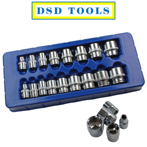 US PRO Tools 17pc 3/8 dr Shallow Sockets Set, Socket 6 Point 8-24mm 1376 | eBay UK