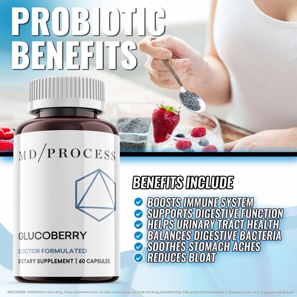 (5 Pack) Glucoberry, Gluco Berry Blood Sugar Support Supplement (300 ...