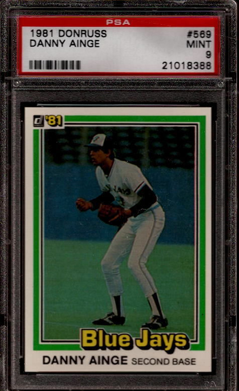 1981 DONRUSS #569 DANNY AINGE RC ROOKIE PSA 9 BEAUTY CARD THE CELTICS ...