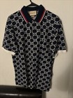 Gucci Polo shirt Men's XL Navy Collared | eBay