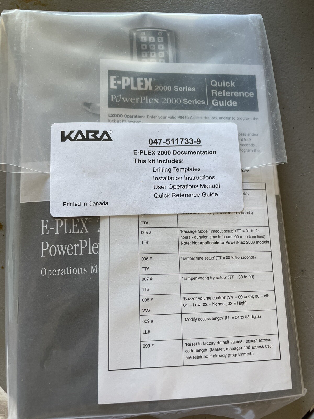 Kaba E-Plex 2000 Electronic (P2031BLL62641) | eBay