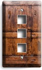 RUSTIC WOOD RANCH BARN DOOR LIGHT SWITCH OUTLET PLATE ROOM CABIN HOUSE ...