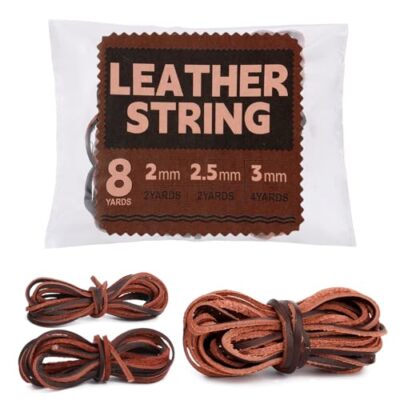 Brown Cowhide Leather Cord, Leather Crafting Cord String Brown-2MM+2 ...