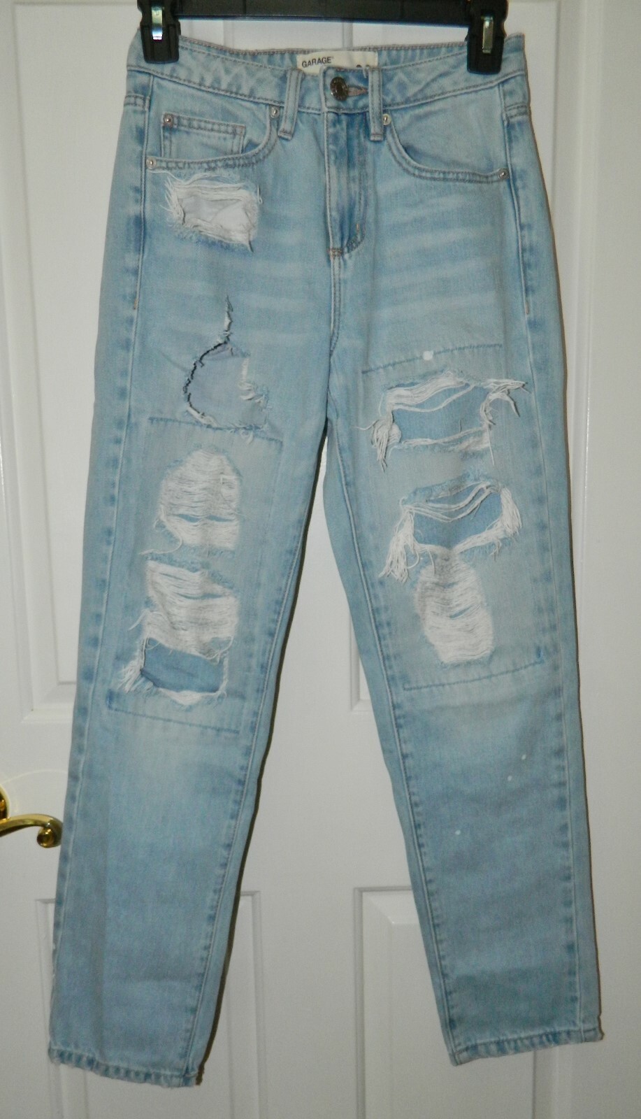 GARAGE juniors Light Blue Denim DESTROYED Jeans* 00 - Gem