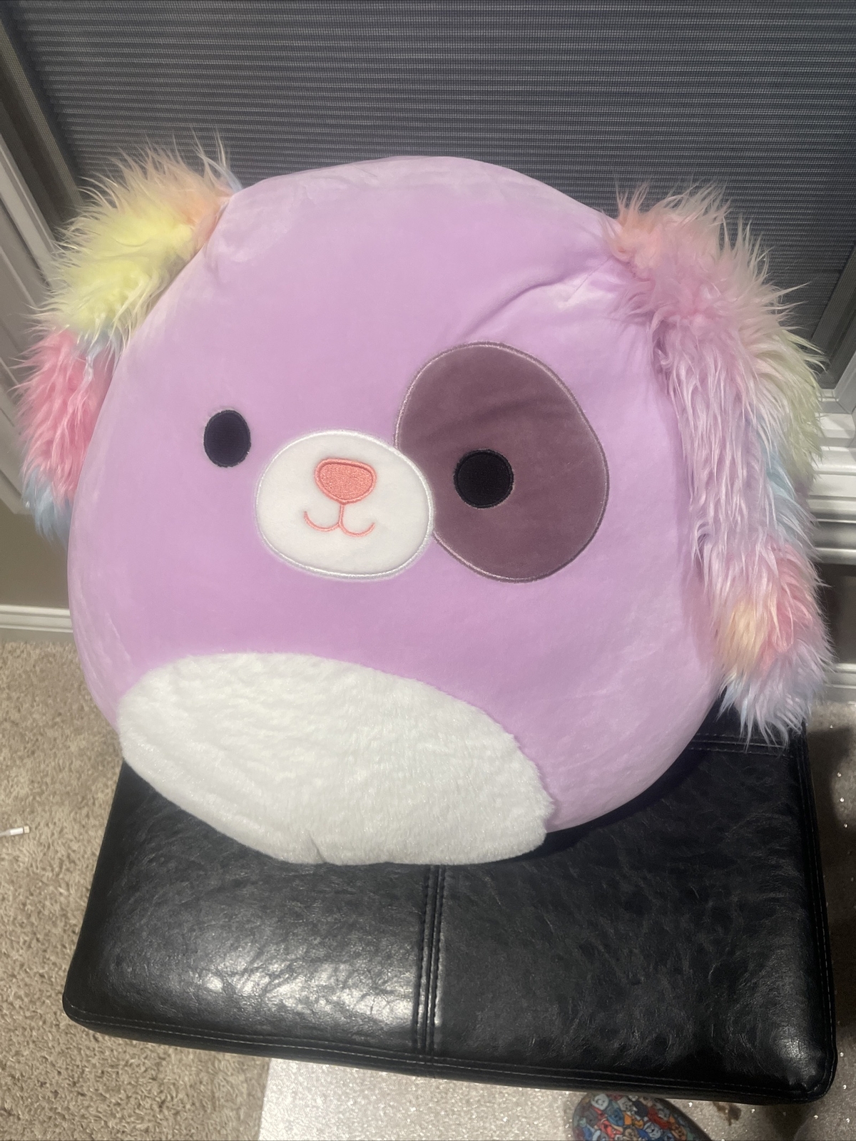 Squishmallow Barb 16" Purple Dog Rainbow Ears BNWT | eBay
