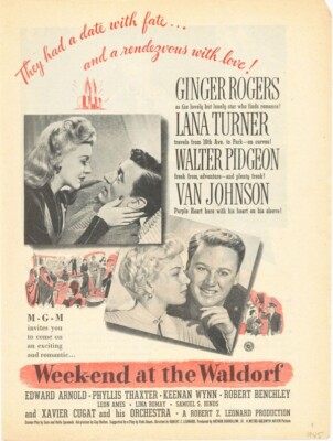 1945 GINGER ROGERS LANA TURNER WALTER PIDGEON VAN JOHSON LEONARD 18099 ...