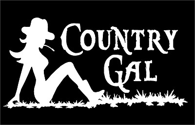 Country Gal Decal Sexy Mud flap Girl vinyl car truck window sticker ...