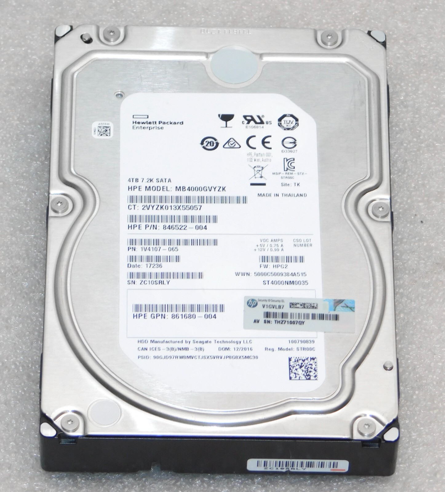 HPE 4TB SATA Hard Drive 7.2K MB4000GVYZK | eBay