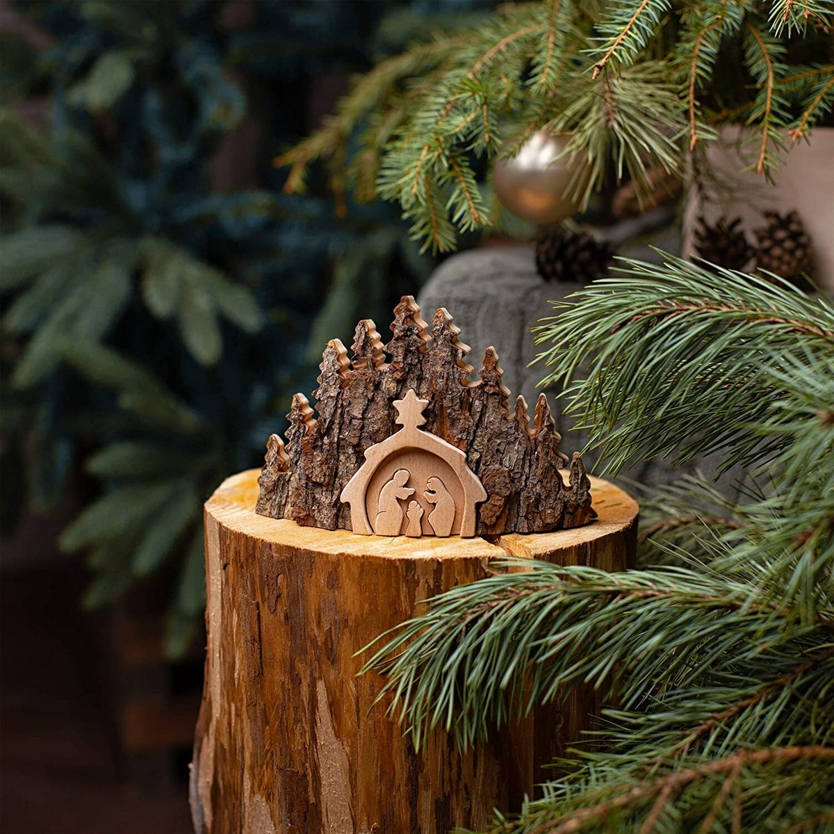 Rustic Christmas Scene