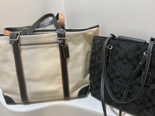Lot 2 Coach Totes Coach Hampton and Coach Signature Monogram | eBay