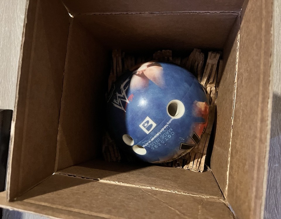 🔥VTG WWF The Rock Bowling Ball 2001 Viz-A-Ball Brunswick DRILLED-FINAL ...