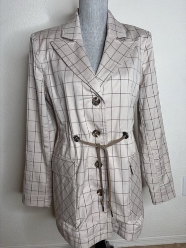 Cabi Windowpane Jacket Beige 6026 Size M | eBay