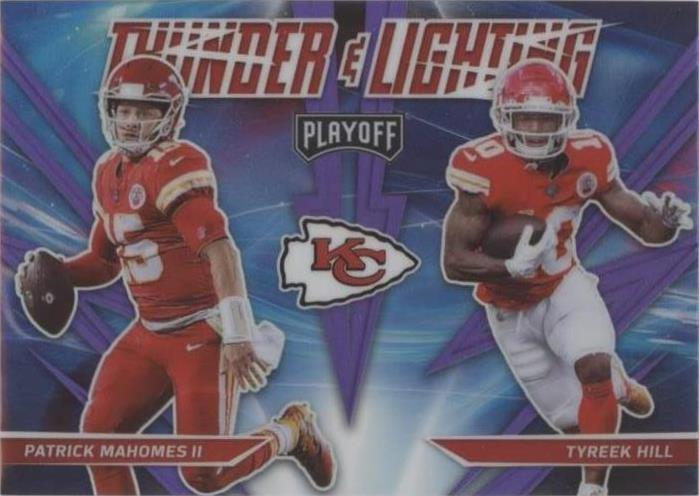 2021 Panini Playoff - Thunder and Lightning Patrick Mahomes II, Tyreek ...
