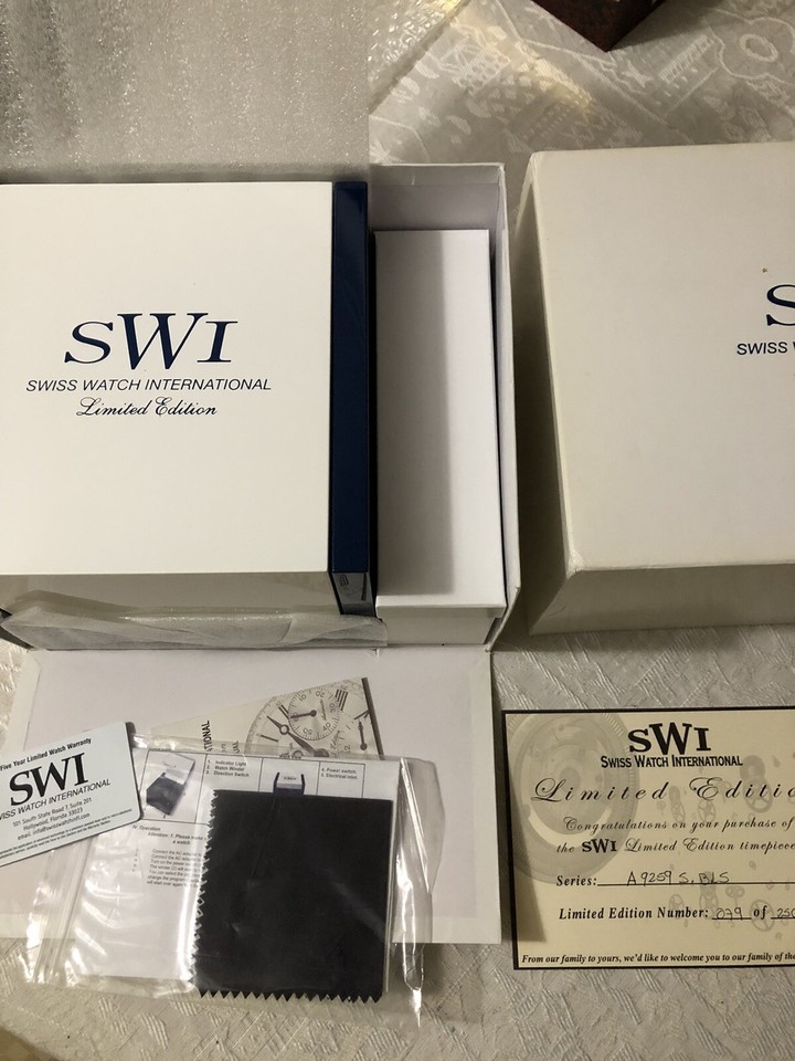 SWI Chronograph Blue Dial Steel 42 mm Limited Edition Automatic Watch ...