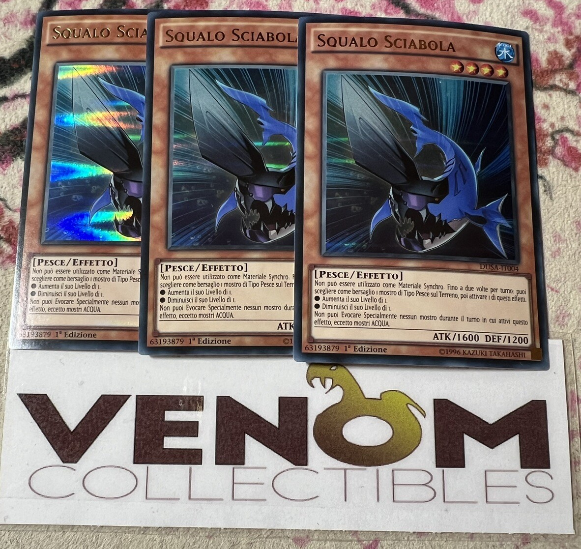 3x (M/NM) - *ITALIAN* Saber Shark - DUSA-EN004 - Ultra Rare - 1st ...