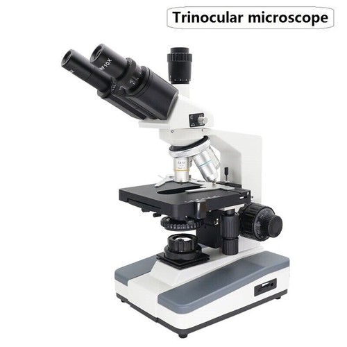40X-1600X Trinocular Compound Microscope Professional Lab Biological ...